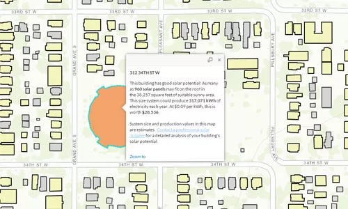 New Minneapolis solar map shows PV suitability for every rooftop in ...